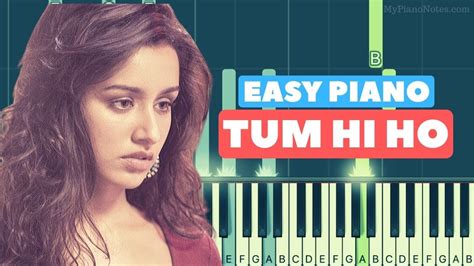 Tum Hi Ho Piano Tutorial For Beginners Easy Letter Notes And Chords