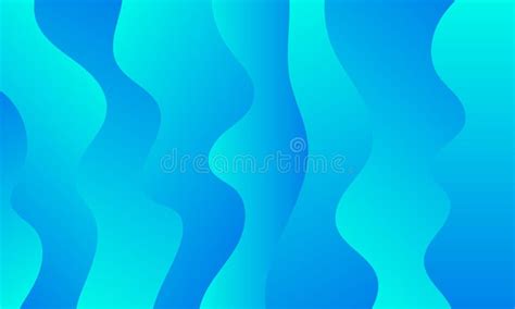 Abstract Blue Light Lines Wave Curves Smooth Gradient Background Stock Illustration