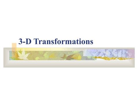 Projection In Computer Graphics Pptx