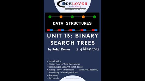 Binary Search Treesbinary Search Tree Operationssearchinginserting