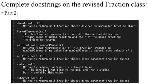 Solved Expand The Functionality Of The Fraction Class That Chegg