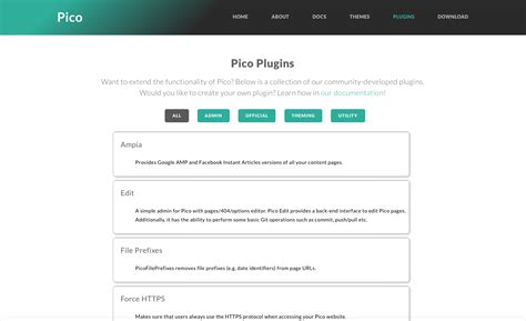 Simplify Plugin And Theme Contribution Process Issue Picocms Picocms Github Io GitHub