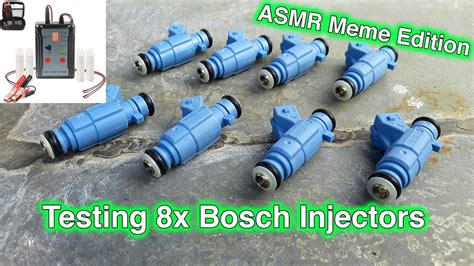 testing 8x bosch injectors using aliexpress test unit asmr meme edition asmr meme bosch
