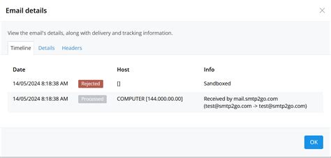 New Feature Sandbox Mode Smtp2go