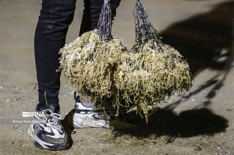 تصاویر مراسم عزاداری با زنجیر آتشی مراسمی با قدمت ۲۰۰ ساله قبل از