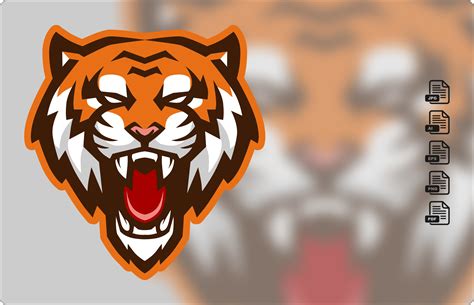 Roaring Tiger Mascot Graphic By Wagzdsgn · Creative Fabrica