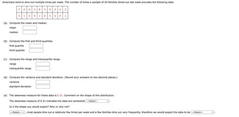 Solved A Compute The Mean And Median Mean Median B Chegg Com