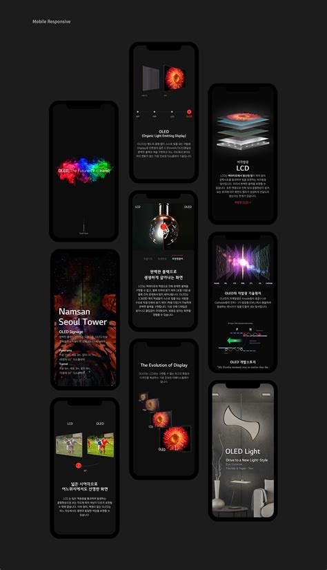 Lg Display Oled Website Uxui Interaction Design Behance