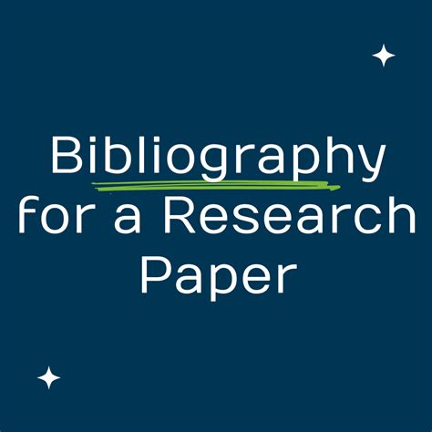 Bibliography Example Research Paper