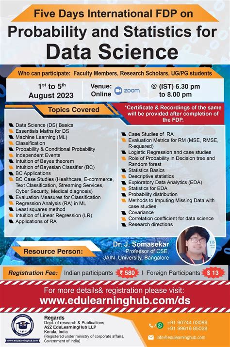 Silpa Martin On Linkedin Fdp Webinar Datascience Research