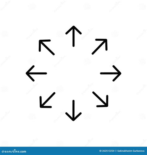 Versatile Icon Multifunction Sign Arrows Pointing In Different