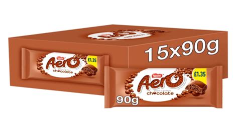 Aero Milk Chocolate Sharing Bar 90g X 15 Pmp £1 35 Bulk Bites
