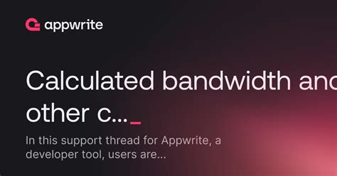 Calculated Bandwidth And Other Counted Items Did Not Resets At The