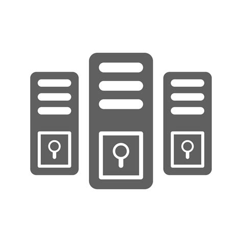 Premium Vector Database Storage Server Icon Gray Vector Graphics