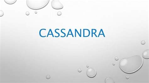 Cassandra An Overview Pptx Databases Computer Software And Applications