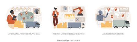 Ai Supply Chain Management Abstract Concept Stock Vector Royalty Free 2551818819 Shutterstock