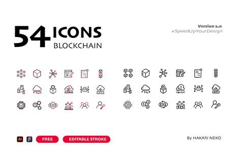 54 Blockchain Icons Figma