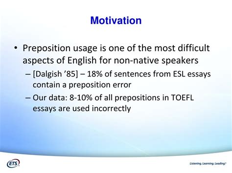 Ppt Automated Identification Of Preposition Errors Powerpoint