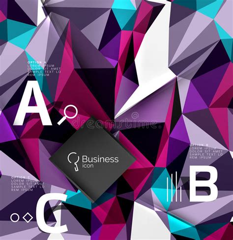 Triangle Mosaic Vector Abstract Template Stock Vector Illustration Of Element Graphic 85538033