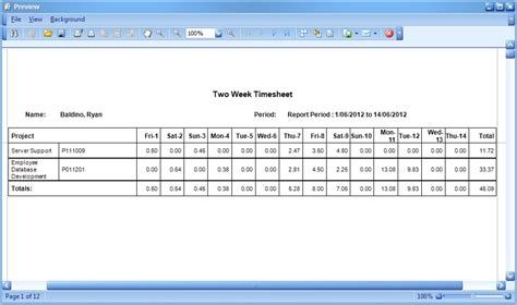 The Two Week Timesheet