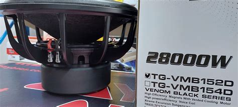 Targa Vmb152d Venom 15″ Black Series Dual Voice Coil Subwoofer 28000w