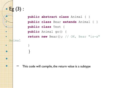 Ppt Java Return Types And Covariant Returns Exam Objectives Powerpoint