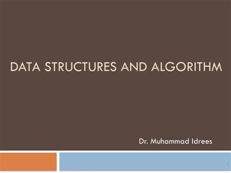 Introduction To Data Structure Ppt Ppt
