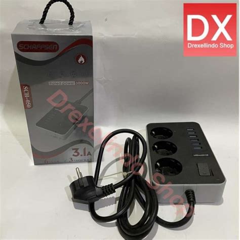 Promo Power Socket Terminal Colokan Listrik 6 Usb 3 Socket Sch 050 Eu Diskon 23 Di Seller Rhmd
