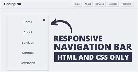 Codinglab Html Css Javascript Blogs Free Source Code Responsive Neumorphism Navigation Bar