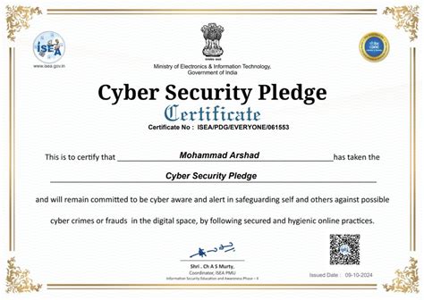 Cybersecurity Cyberpledge Staysafeonline Cyberawareness Informationsecurity Mohammad Arshad