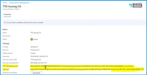 create root issuing ca using intune cloud pki service htmd blog