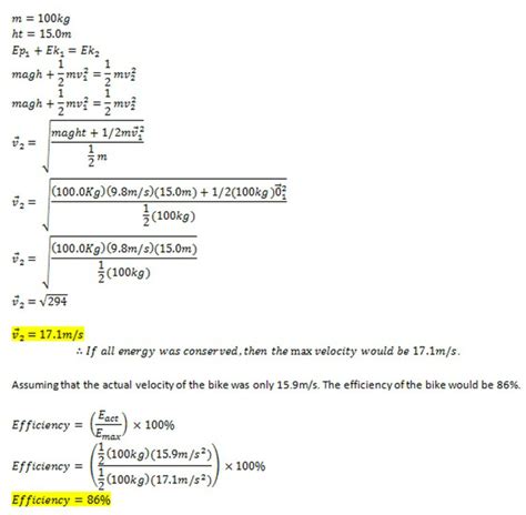 Energy Work Power Physics Of Mountain Biking