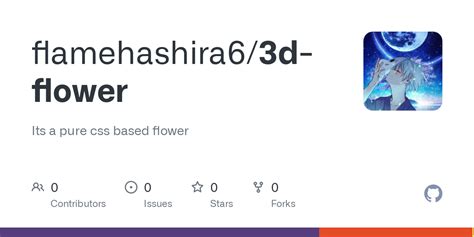 GitHub Flamehashira D Flower Its A Pure Css Based Flower
