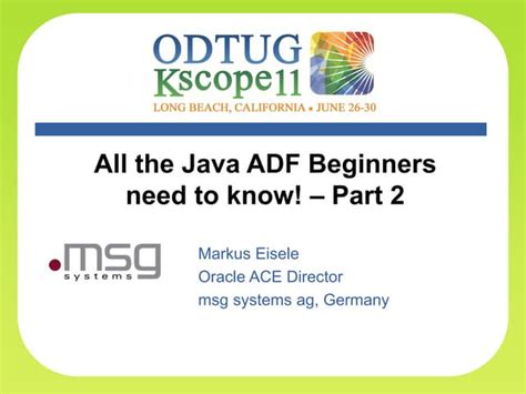 All The Java Adf Beginners Need To Know Part2 Ppt