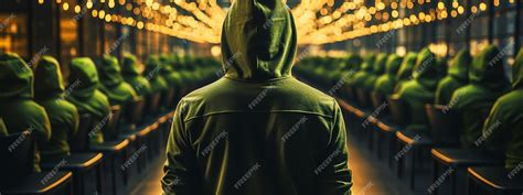 Premium Ai Image Cybersecurity And Hackercodingmalware Concepthooded Computer Hacker In