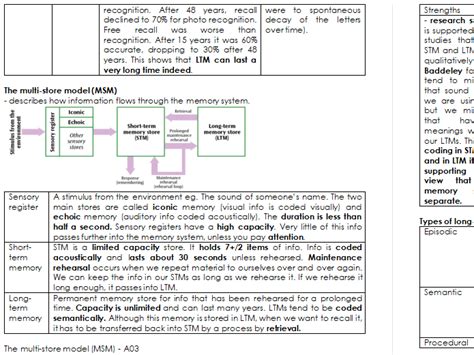 AQA Psychology For A Level Memory Teaching Resources