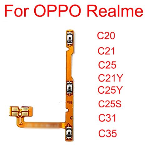 Power Volume Flex Cable For Oppo Realme C20 C21 C25 C25S C31 C35 C21Y C25Y Side Buttons Power