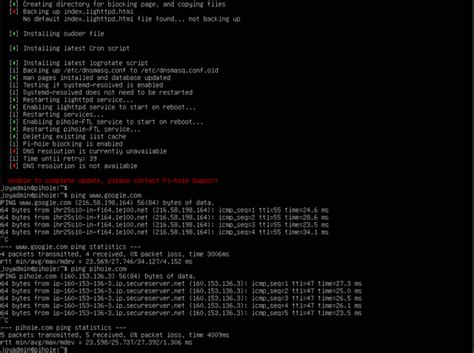 raspberry pi 3b dns resolution is currently unavailable when updating gravity r pihole
