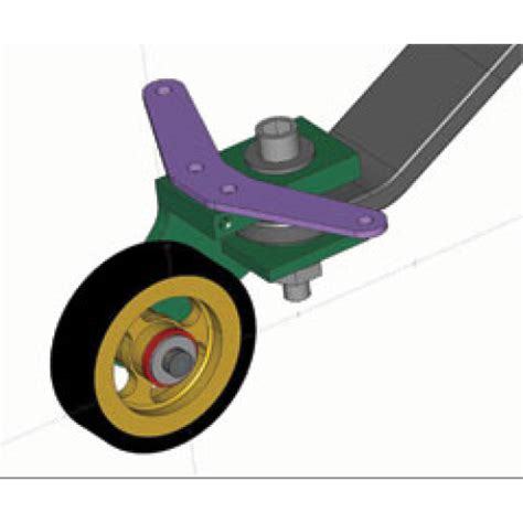 Carbon Tail Wheel Assembly 8 35 40 With Urethane Wheel By White