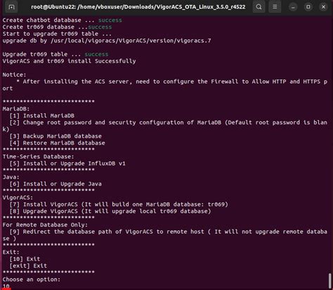 Upgrade VigorACS By OTA On Linux DrayTek