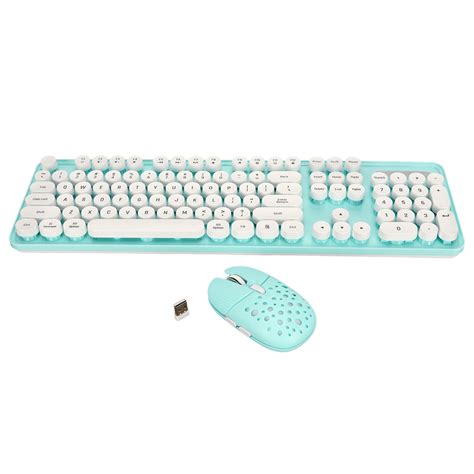 Wireless Keyboard And Mouse Combo Pure Color Retro 2 4g Wireless