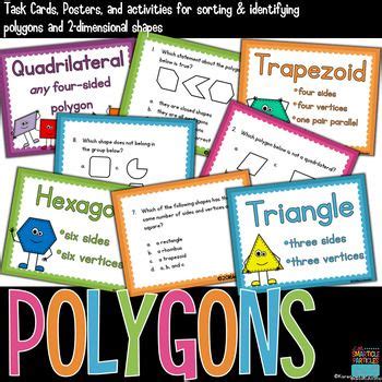 Polygons Task Cards And Activities Polygon Activities Identifying Polygons Two Dimensional
