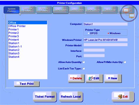 Printer Configuration Hungerrush