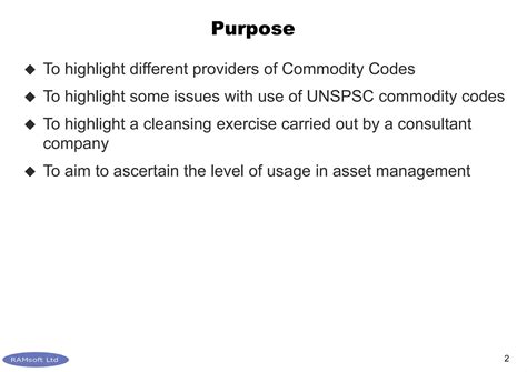 Using Unspsc Codes In The Mro Inventory System Pdf