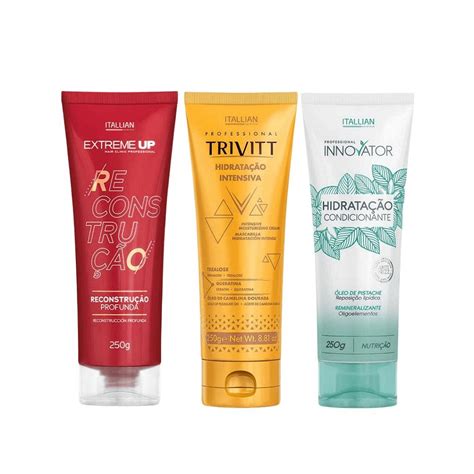 Cronograma Capilar Trivitt Itallian 3 Produtos Taxa De Entrega