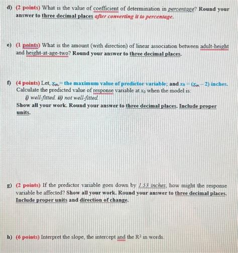 Solved 7 The Data Below Are The Height At Age Two Of Some Chegg Com