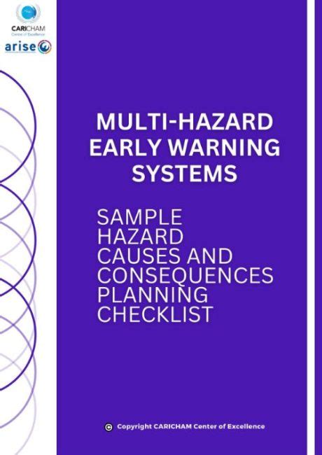 Hazard Causes And Consequences Planning Checklist Caricham Centre Of