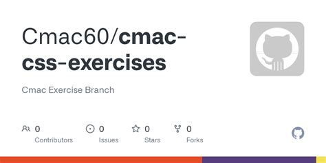 github cmac60 cmac css exercises cmac exercise branch