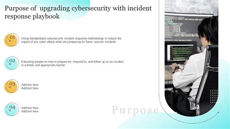 Purpose Of Upgrading Cybersecurity With Incident Response Playbook Ppt