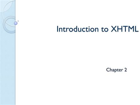 Introduction To Xhtml Pdf